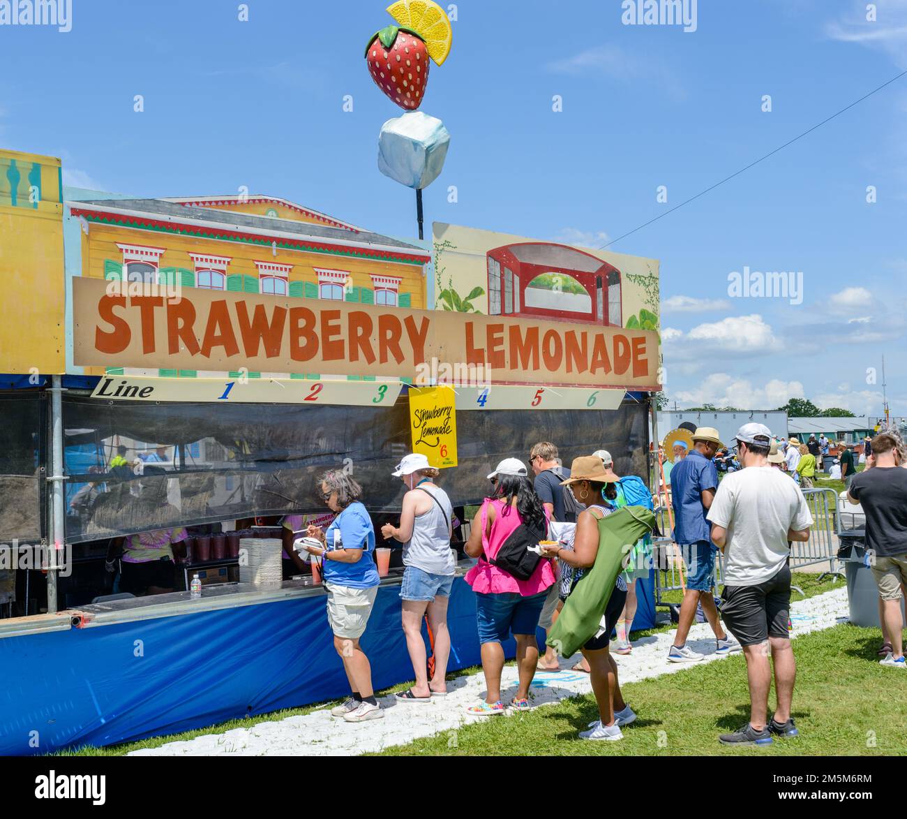NEW ORLEANS, LA, USA - APRIL 29, 2022: Strawberry Lemonade booth at the ...