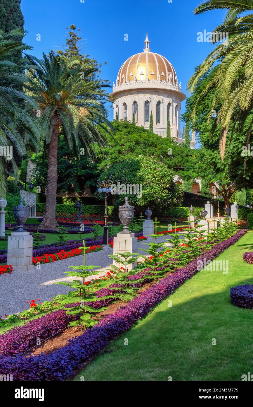 Bahai Gardens in Haifa, Israel. Tourist Attraction Stock Photo - Alamy