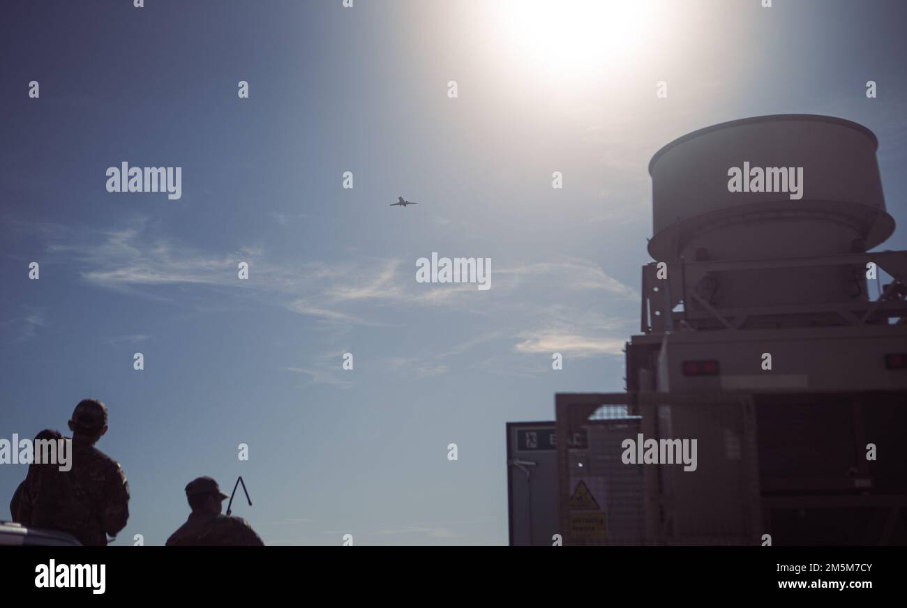 U.S. Air Force airmen with the Radar Airfield Weather Systems Shop ...