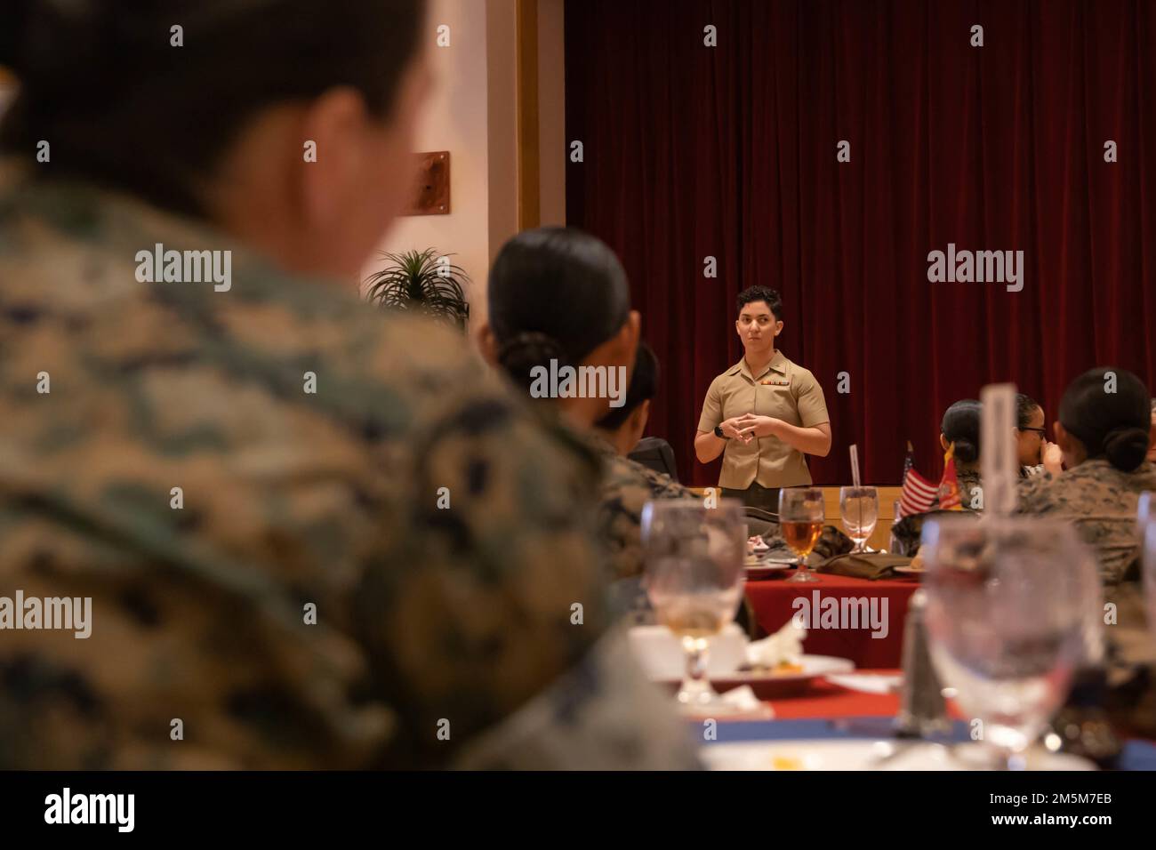 U.S. Marine Corps 1st Lt. Camila Barney, a company commander with 3d ...