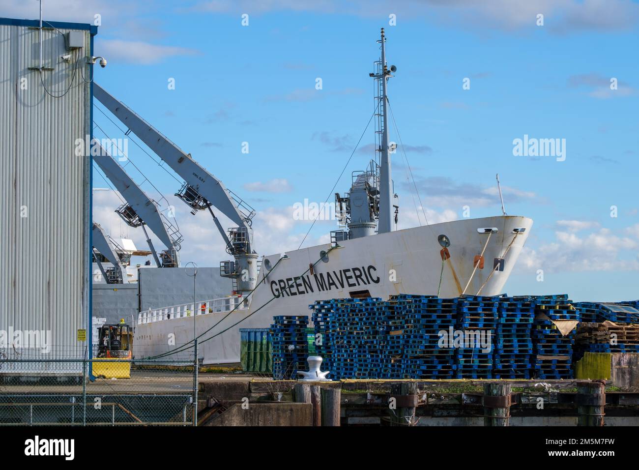 NEW ORLEANS, LA, USA - DECEMBER 28, 2022: Bow of the Green Maveric ...