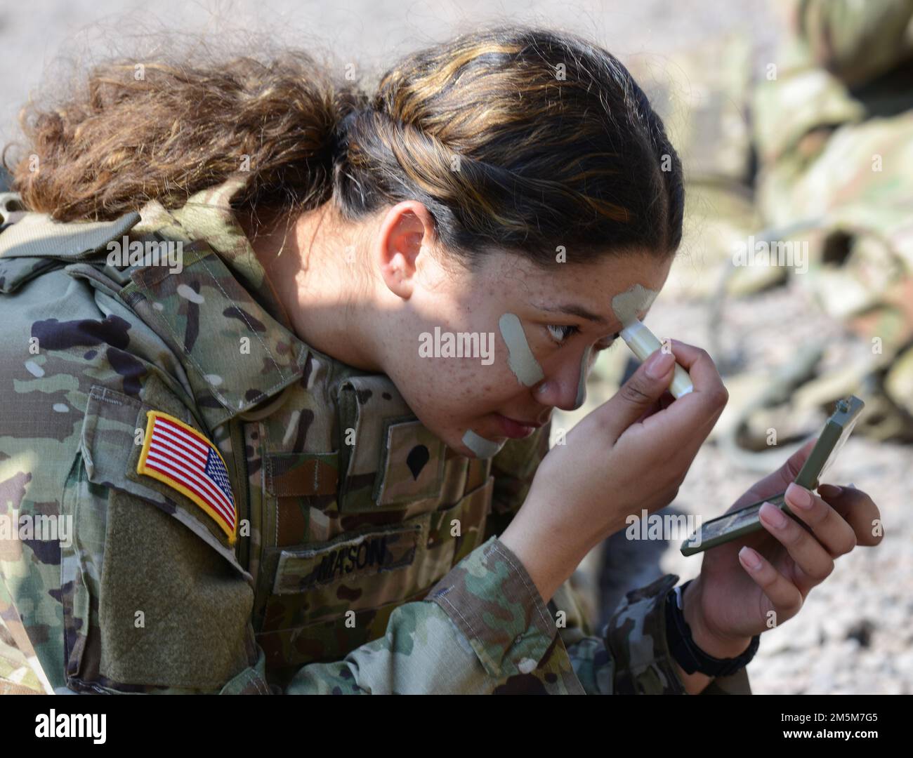 U.S. Army Spc. Brooklyn Mason assigned to DENTAC-Bavaria applies ...