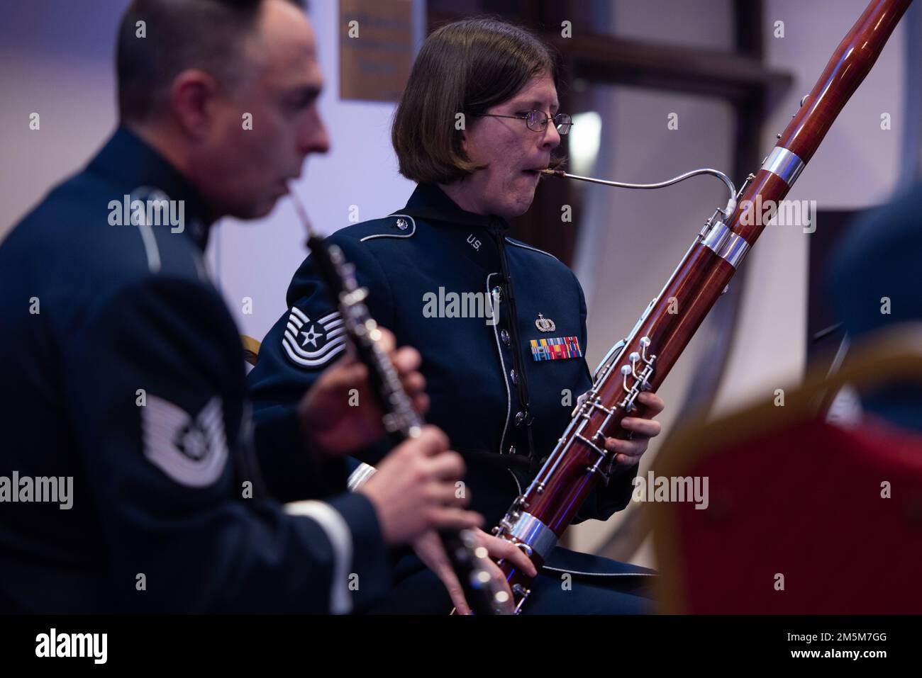 U.S. Air Force Tech. Sgt. Sarah Garing, a bassoonist for the Winds ...
