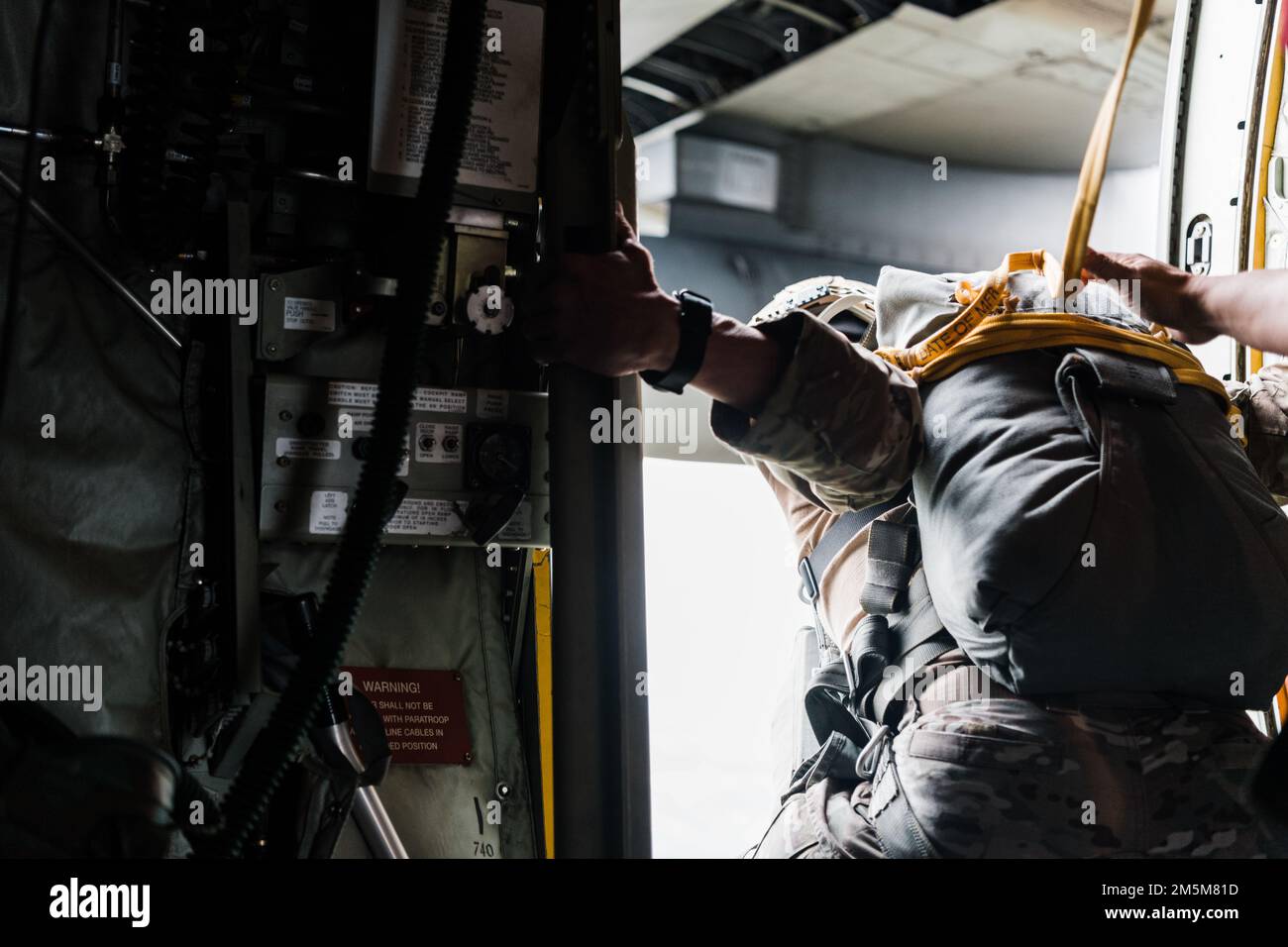 Airmen from the 820th Base Defense Group prepare to conduct airborne ...
