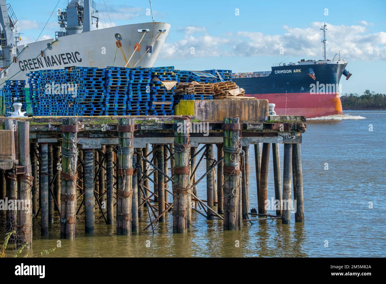 NEW ORLEANS, LA, USA - DECEMBER 28, 2022: Bows of Green Maveric ...