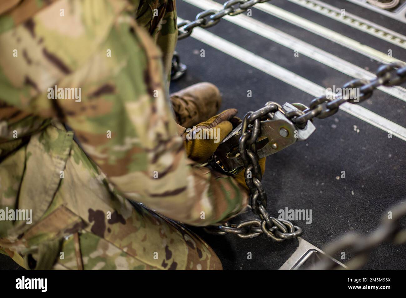 U.S. Airman 1st Class Isaiah Johnson, a loadmaster with 16th Airlift ...