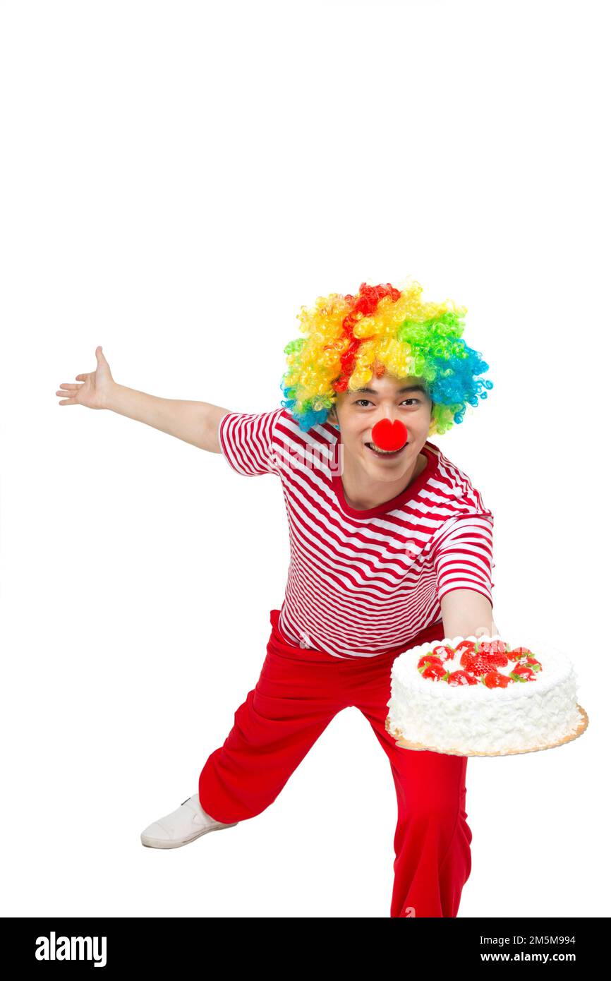 Funny young man clown Cut Out Stock Images & Pictures - Alamy