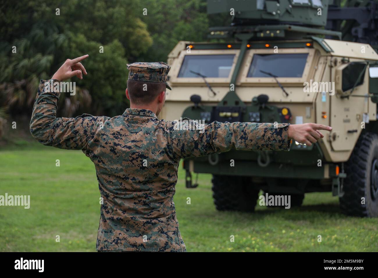 U.S. Marine Corps Cpl. Landon Stanislow, a motor vehicle operator with ...