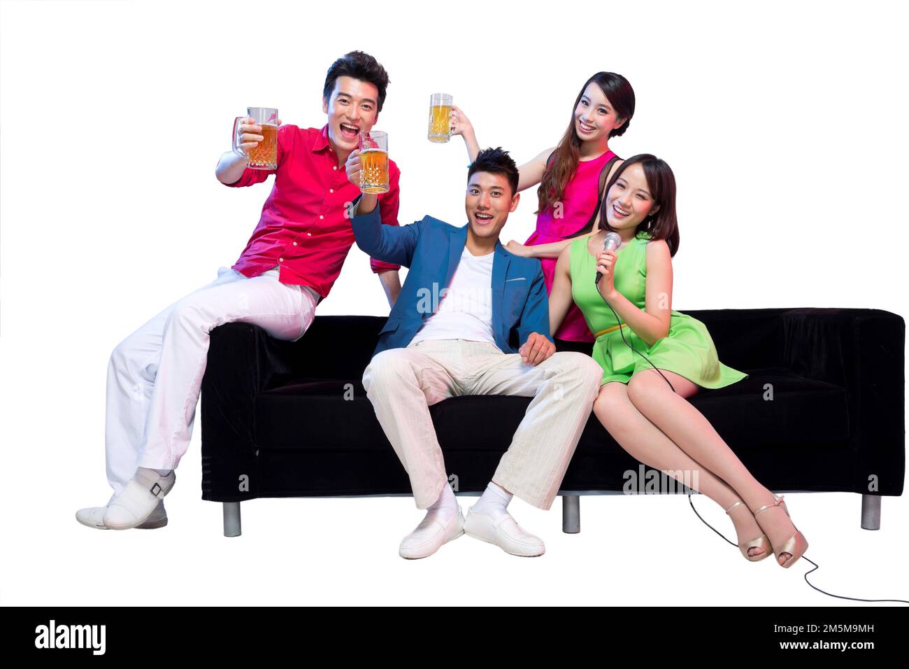 Happy men drinking beer Cut Out Stock Images & Pictures - Alamy