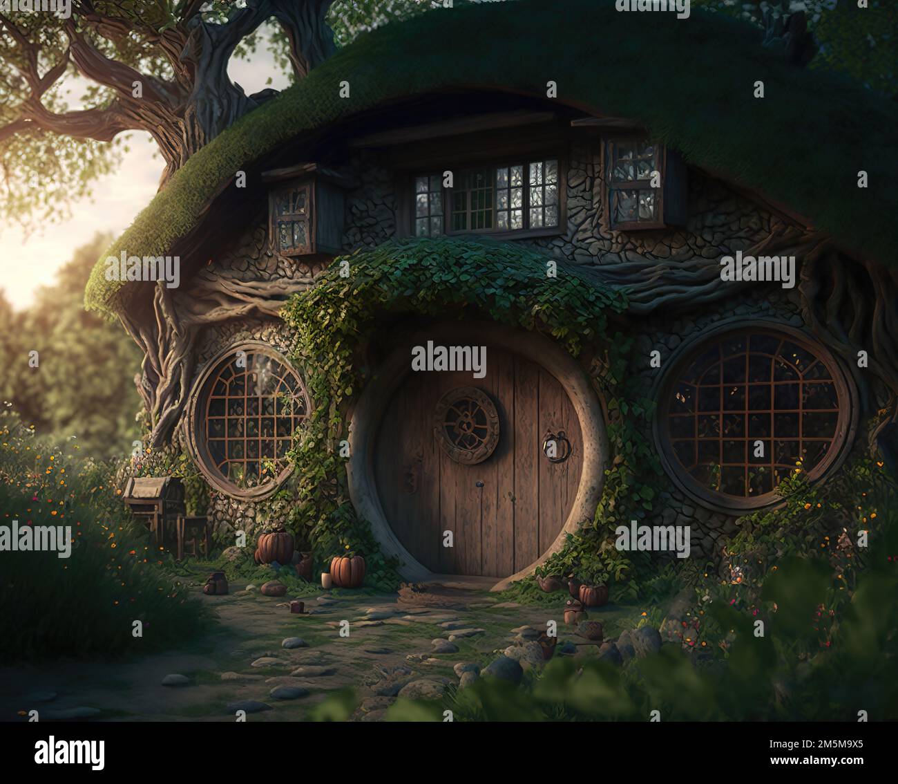 Hobbit house drawing hi-res stock photography and images - Alamy