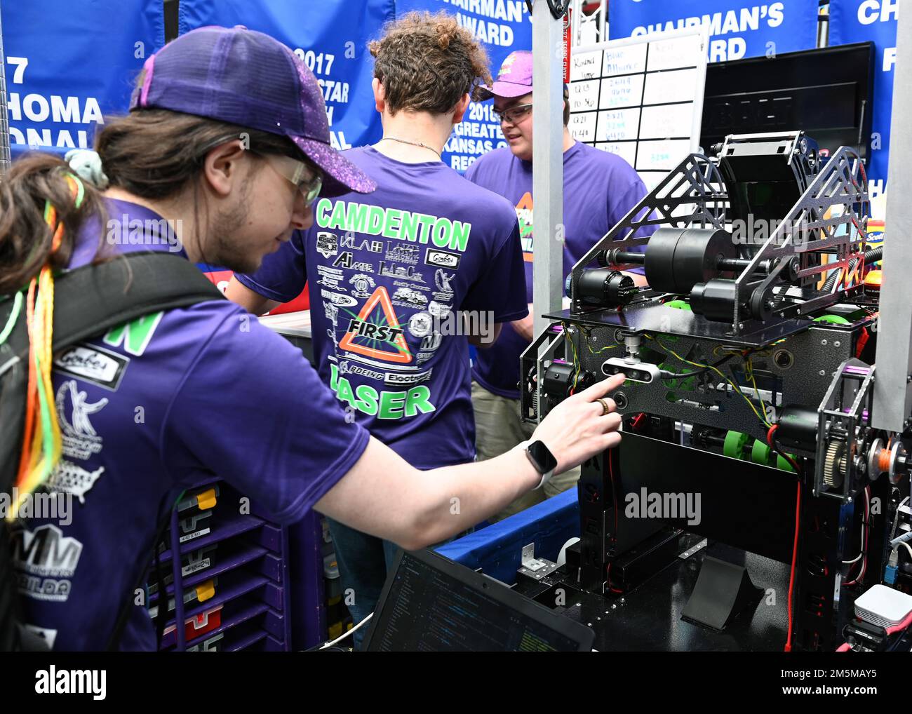 A student competing in the FIRST (For Inspiration and Recognition of ...