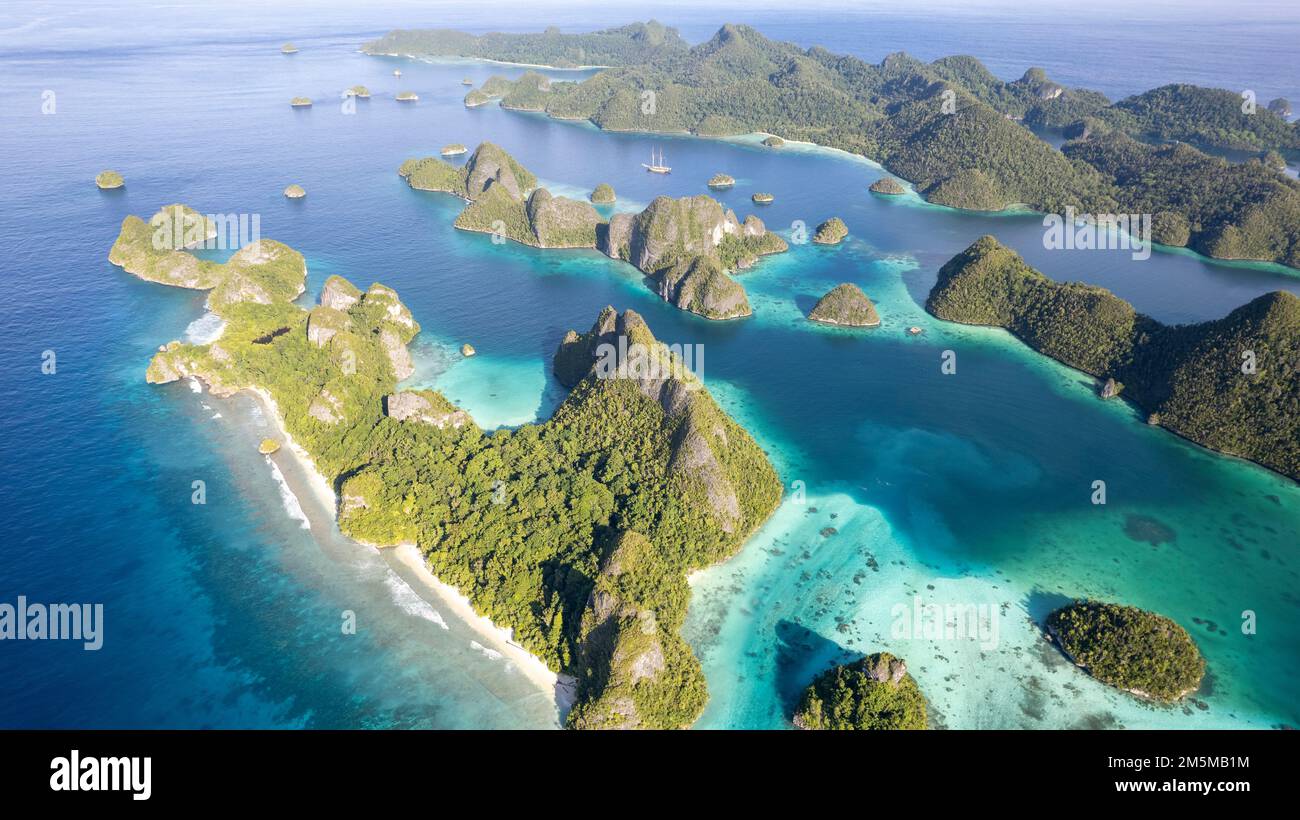 Aerial view of Wayag Islands, Raja Ampat Indonesia Stock Photo - Alamy