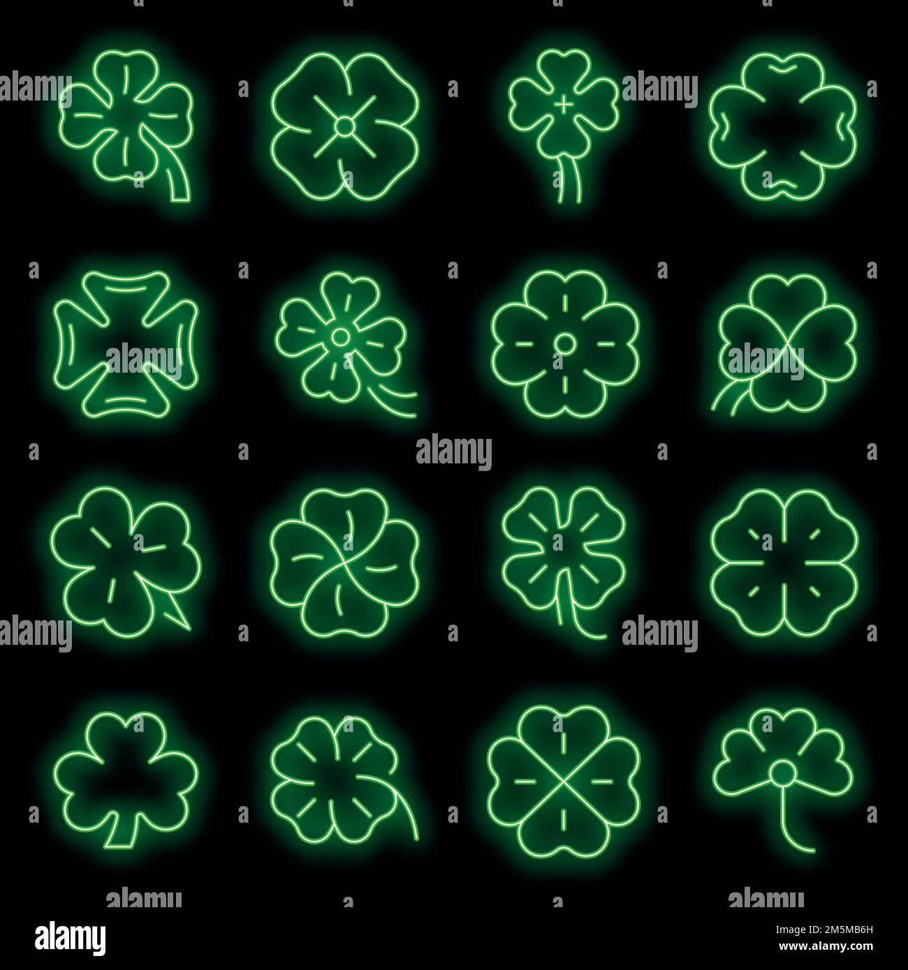 Saint patrick day neon clover hi-res stock photography and images - Alamy