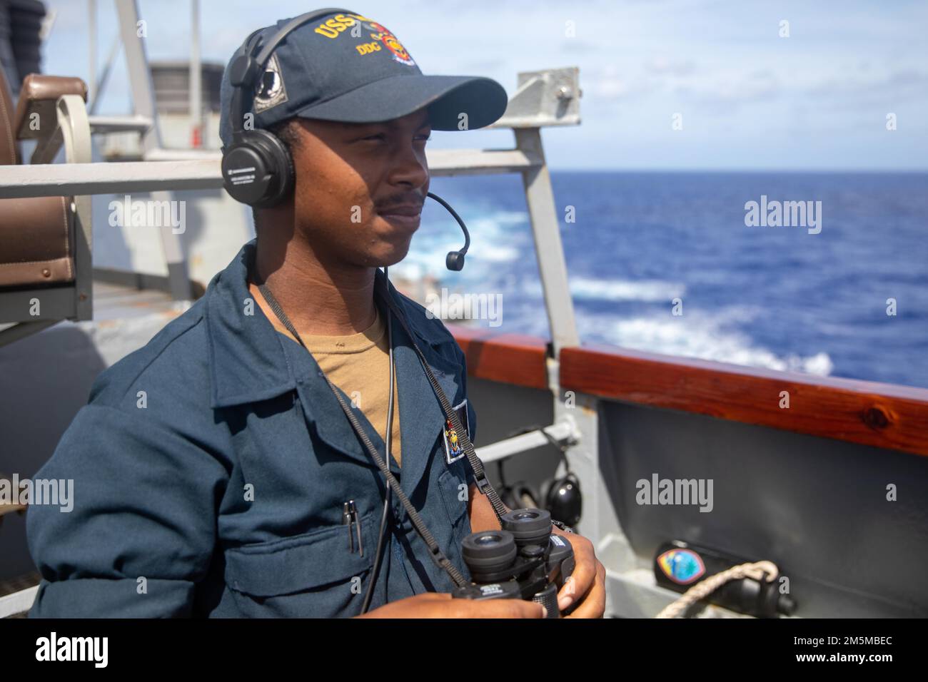 220325-N-KW492-1476 PHILIPPINE SEA (March 25, 2022) Seaman Jalen Bryant ...