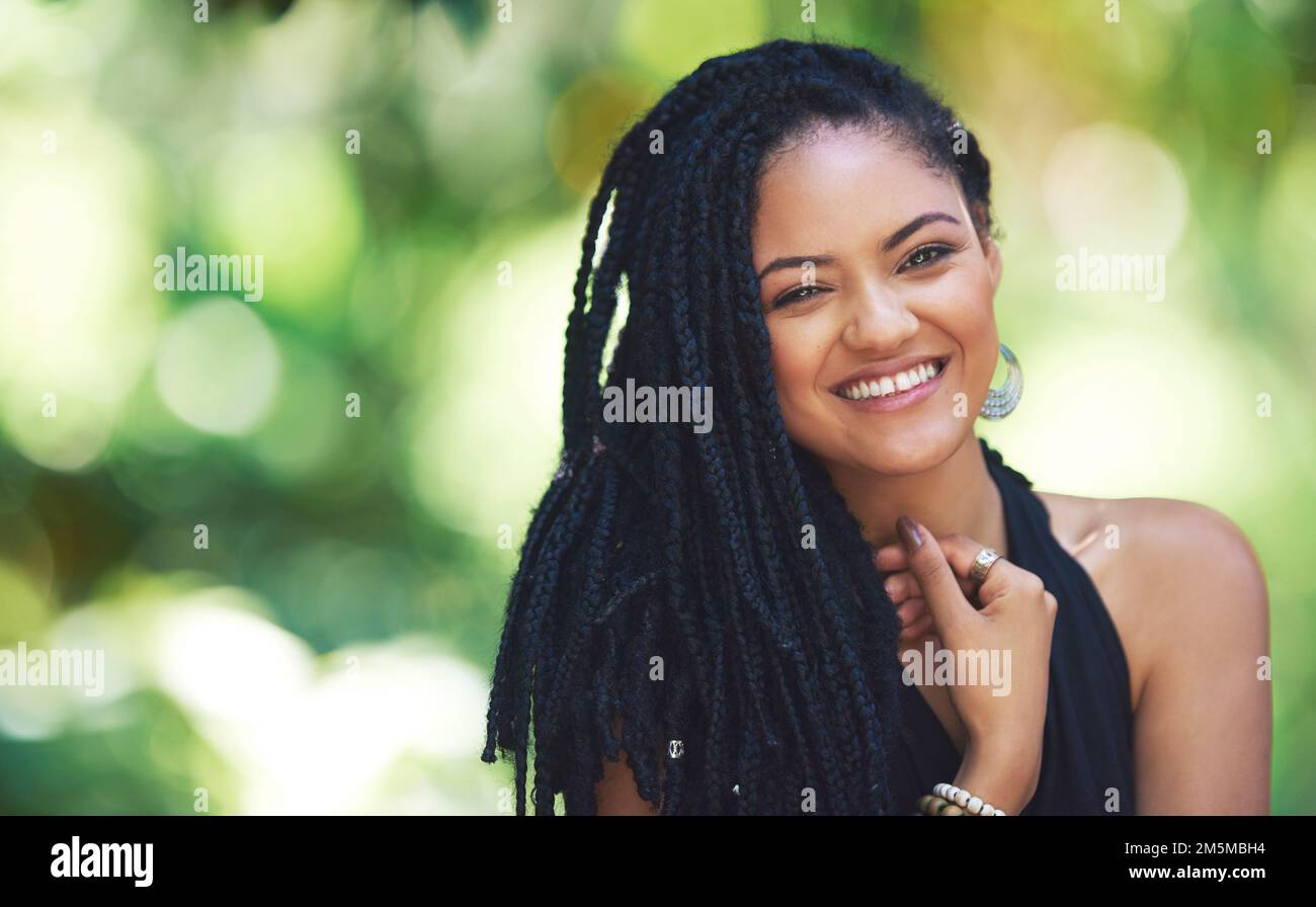 Life is too short to be anything but happy. Portrait of an attractive young woman posing ...