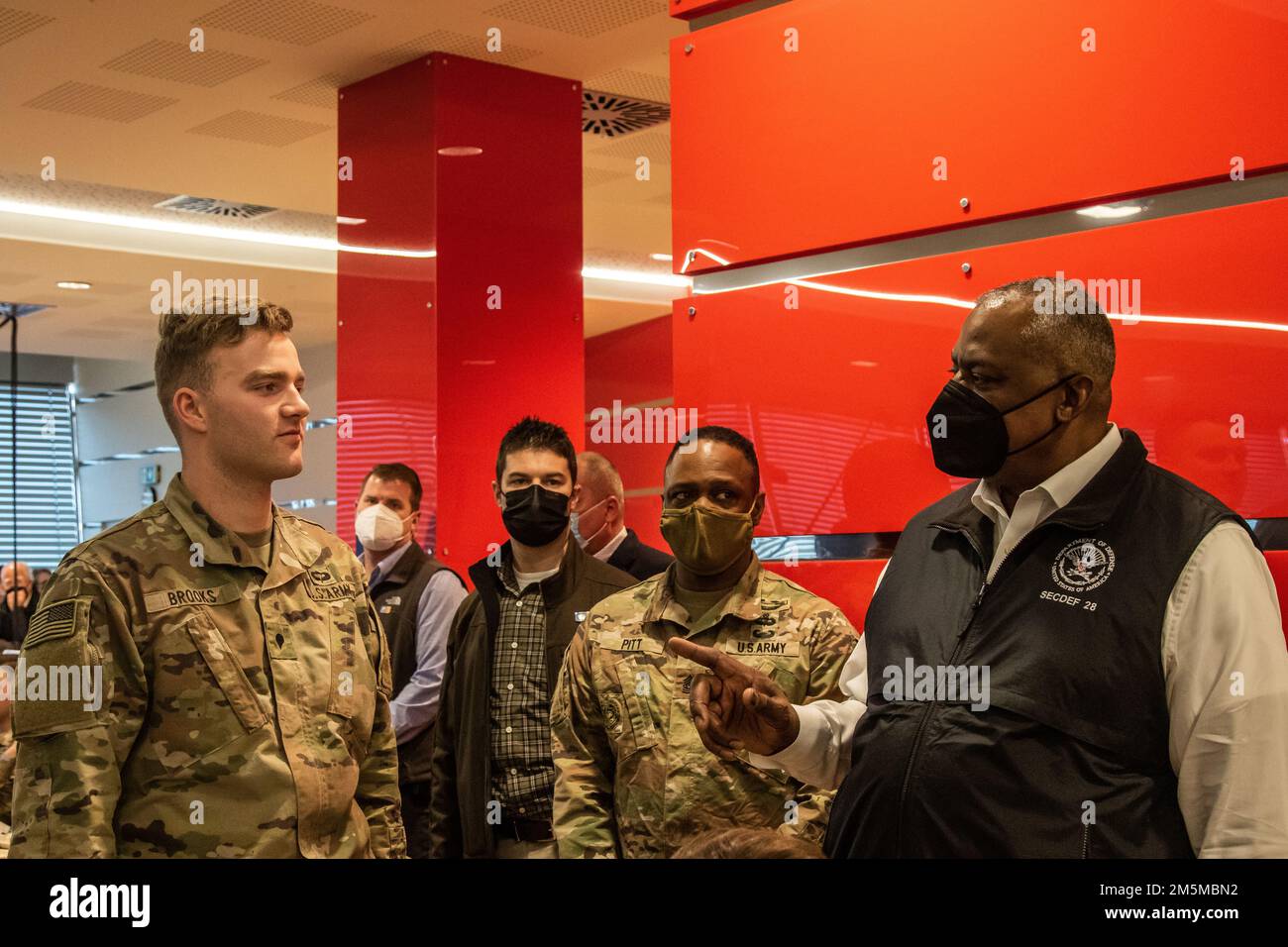 Secretary of Defense Lloyd J. Austin III meet with Paratroopers in the ...