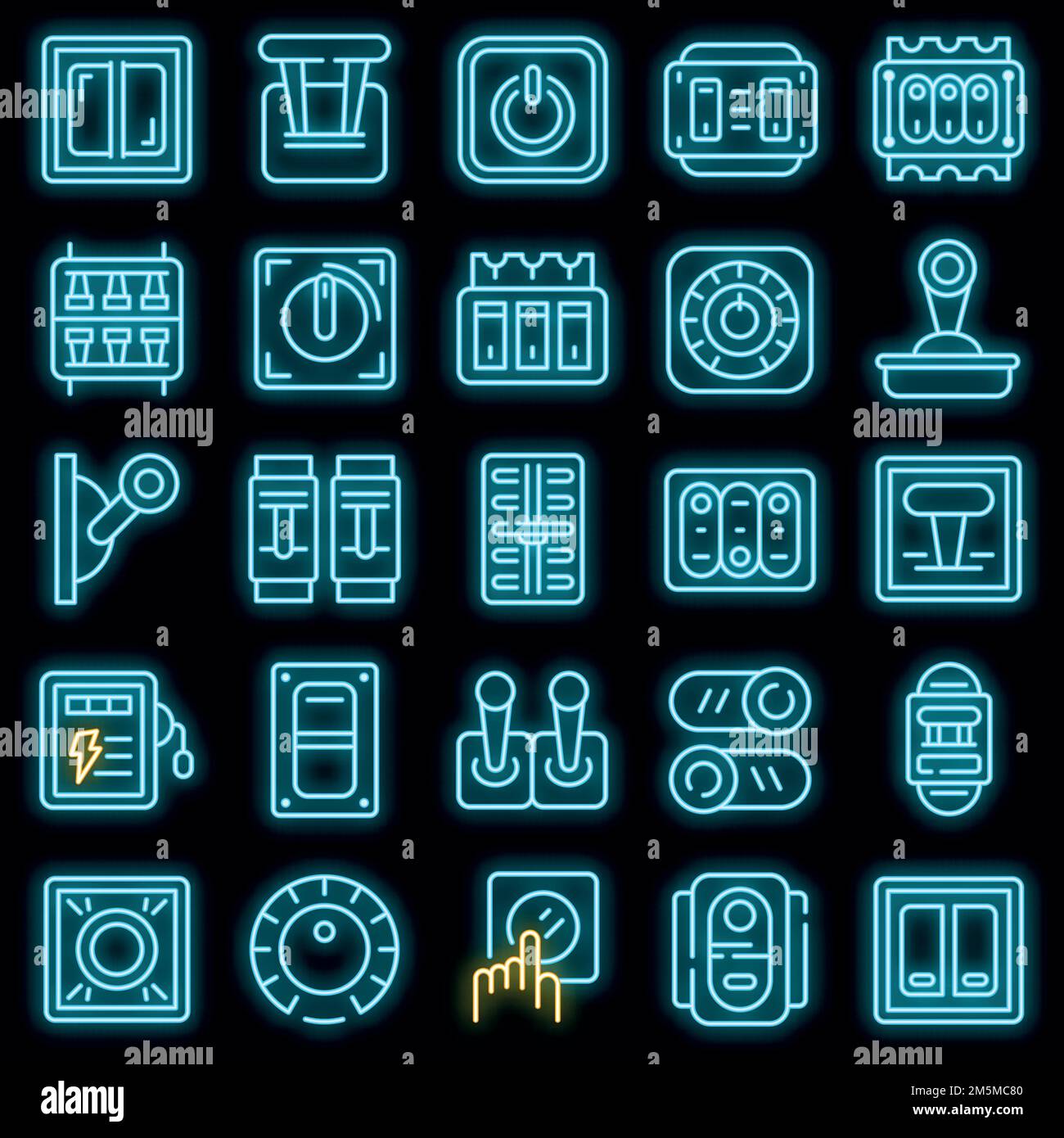 Breaker switch icons set. Outline set of breaker switch vector icons ... Breaker switch icons set. Outline set of breaker switch vector icons ...