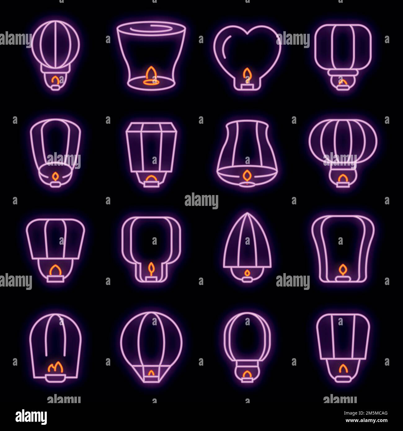 Floating lantern icons set. Outline set of floating lantern vector ... Floating lantern icons set. Outline set of floating lantern vector ...