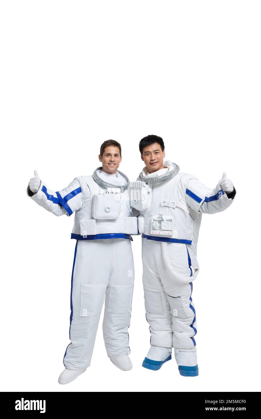 Take two male astronauts Stock Photo - Alamy
