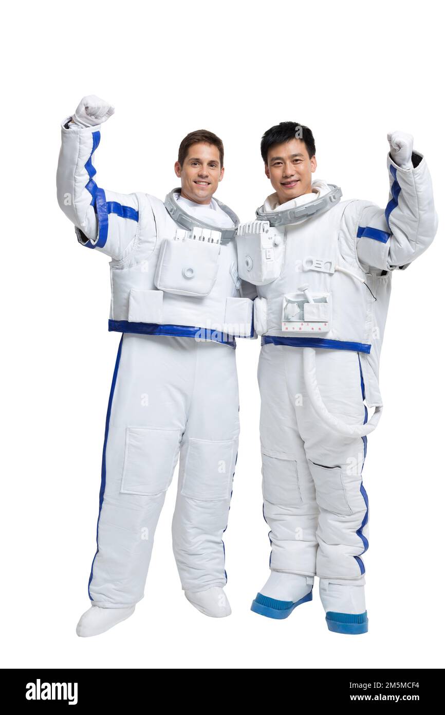 Take two male astronauts Stock Photo - Alamy