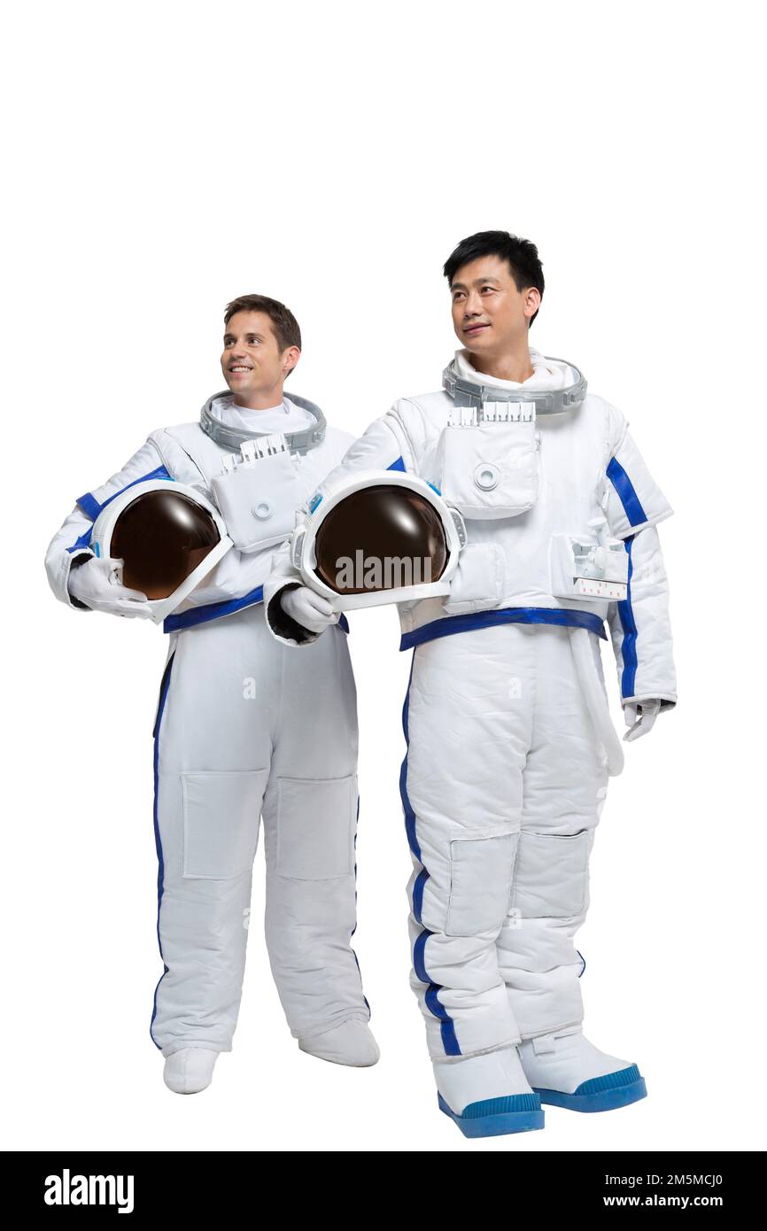 Take two male astronauts Stock Photo - Alamy