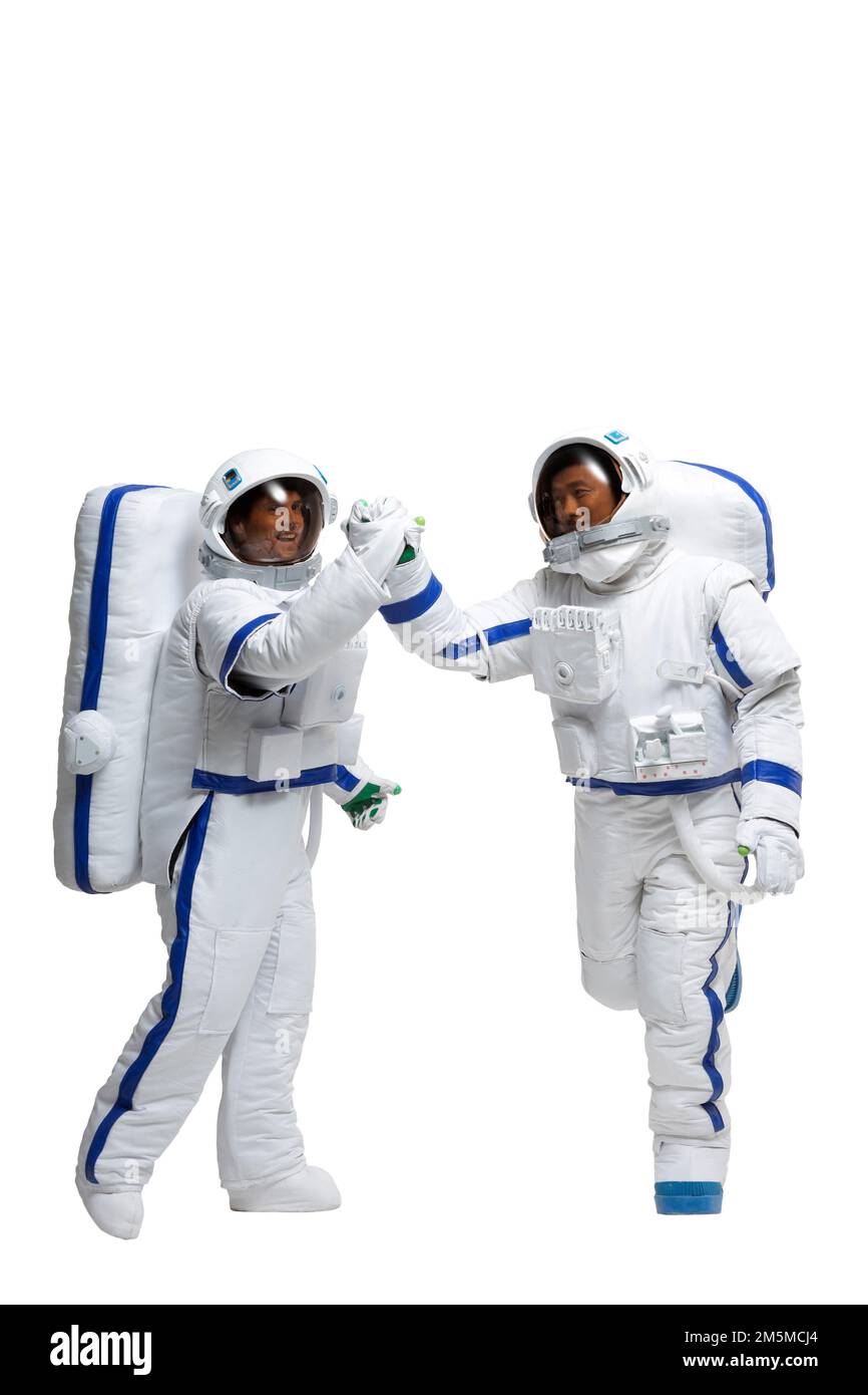 Take two male astronauts Stock Photo - Alamy