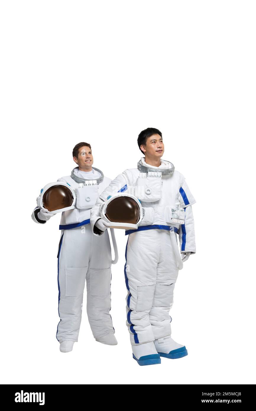 Take two male astronauts Stock Photo - Alamy