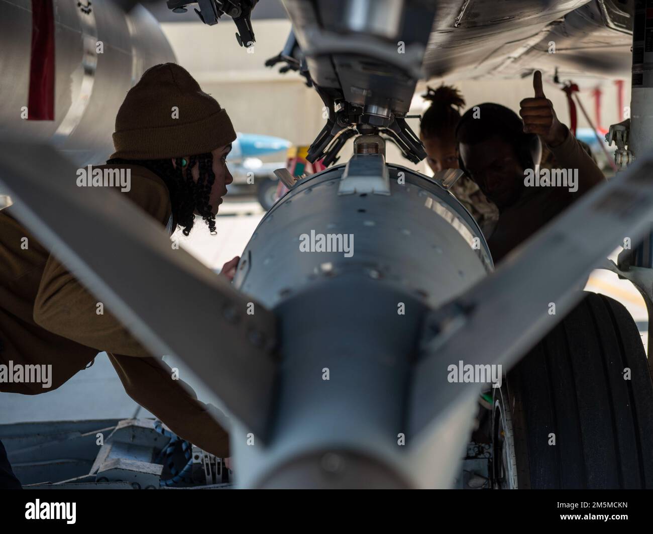 Weapons load crew Airmen assigned to the 335th Fighter Generation ...