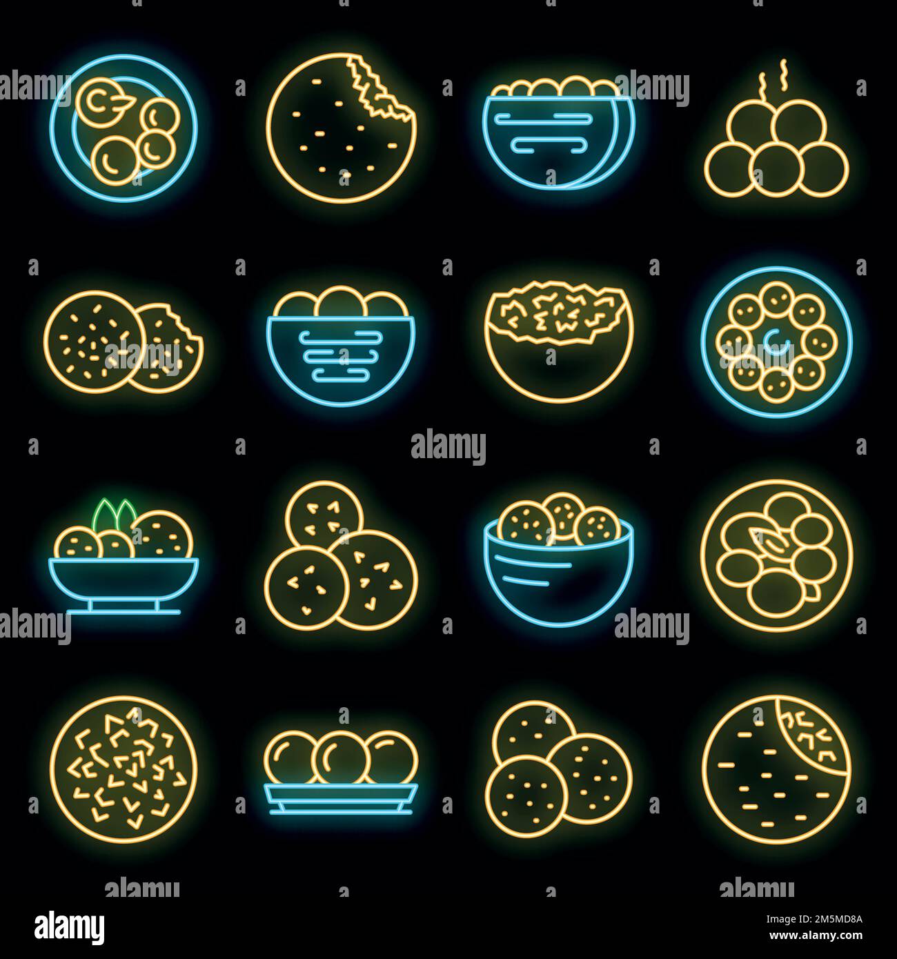 Falafel icons set. Outline set of falafel vector icons neon color on ... Falafel icons set. Outline set of falafel vector icons neon color on ...