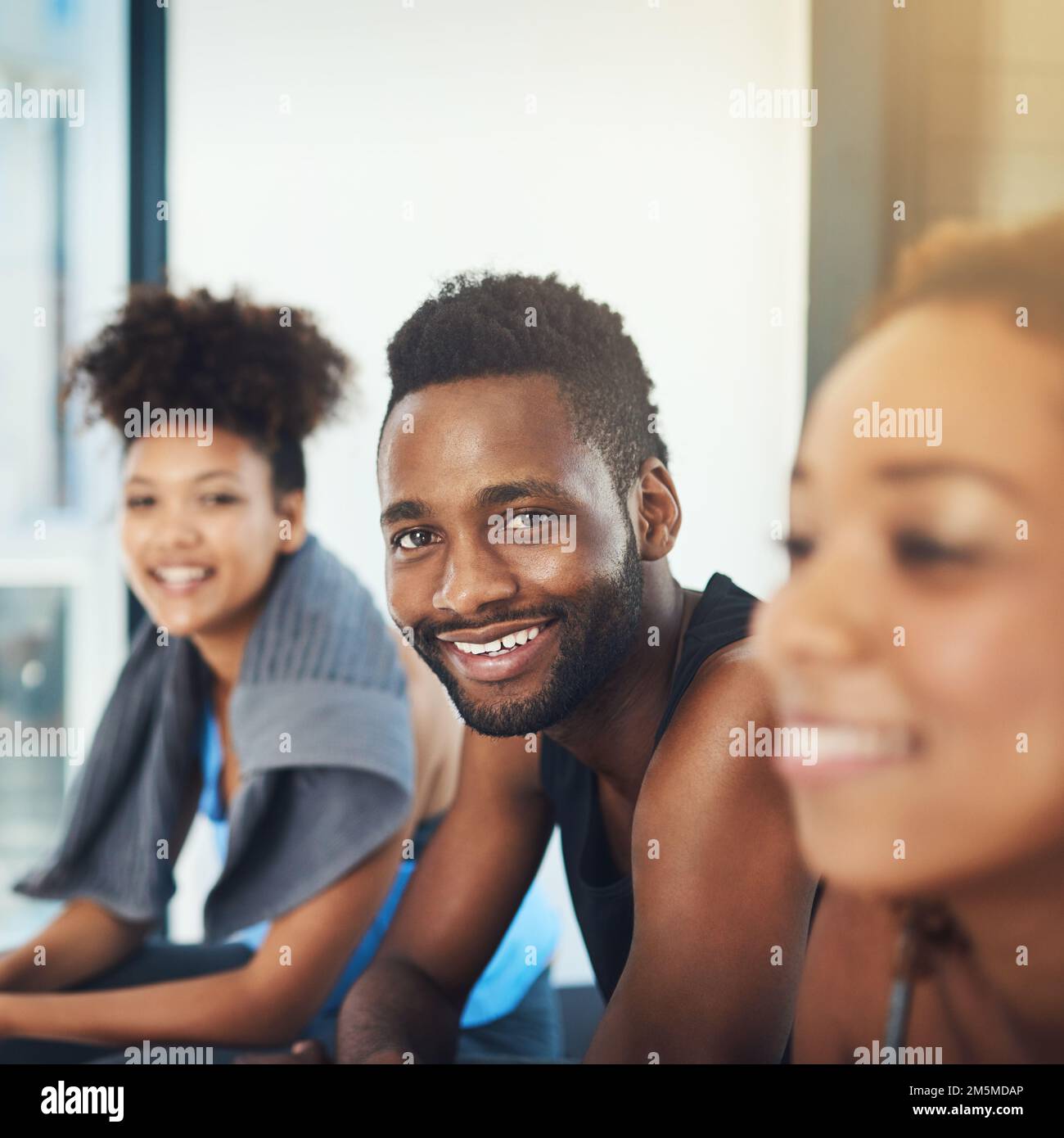 The three of us always motivate each other. Portrait shot of three ...