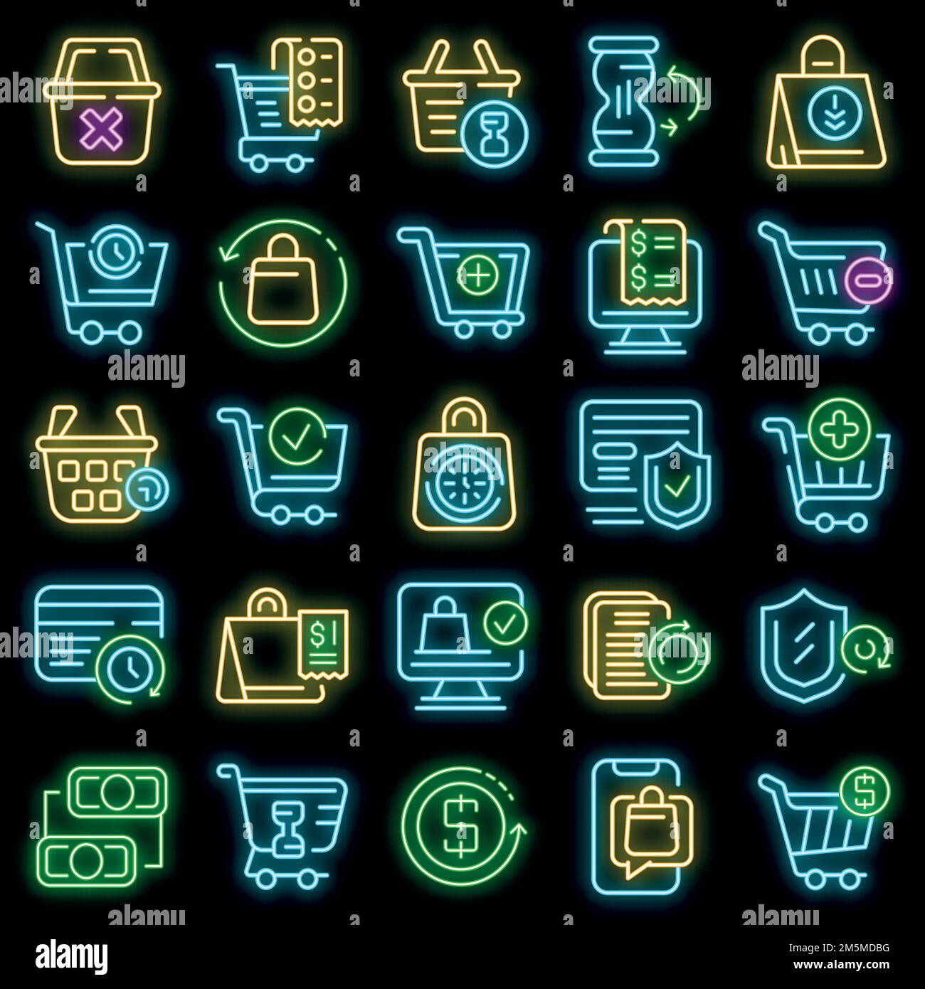 Purchase history icons set. Outline set of purchase history vector ...