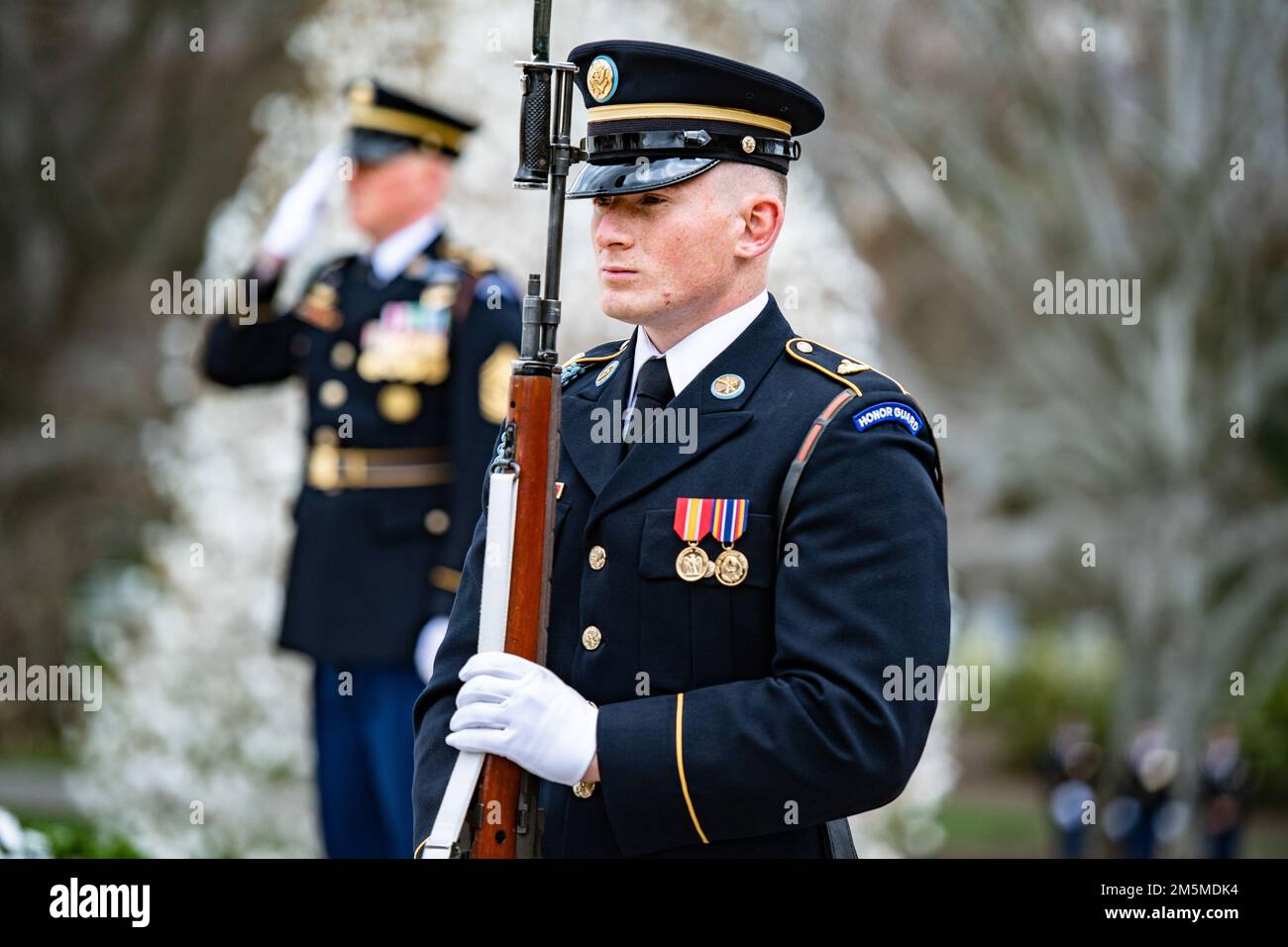 Service members support an Army Full Honors Wreath-Laying Ceremony at ...