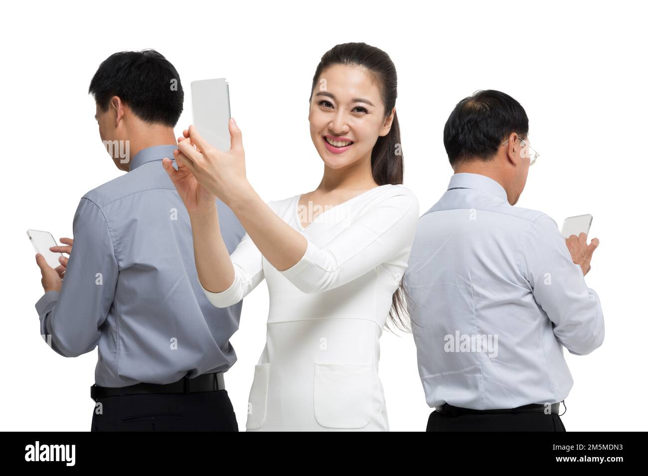 Take science and technology business people use smart phones Stock ...