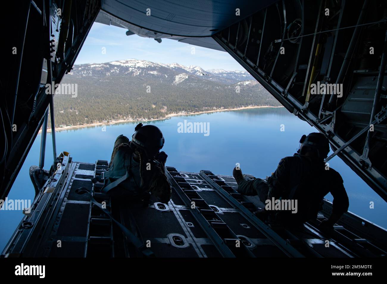U.S. Air Force Staff Sgt. Sydney Goddard (left) and Airman First Class ...