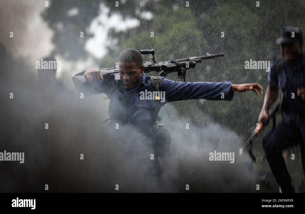 Guyana Defence Force (GDF) members compete in the First Quarterly ...