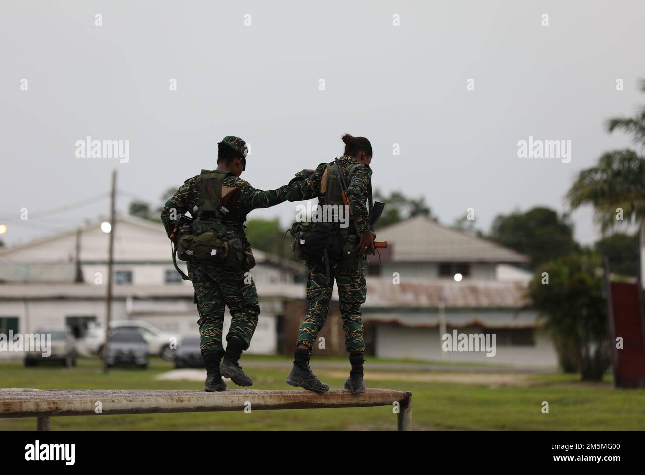 Guyana Defence Force (GDF) members compete in the First Quarterly ...
