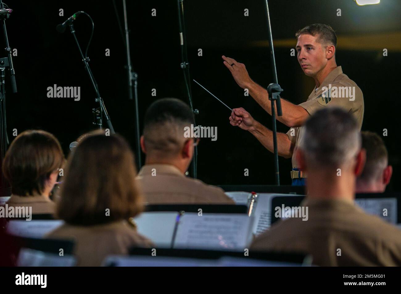 U.S. Marine Corps Cpl. Taylor T. Brown, a musician with U.S. Marine ...