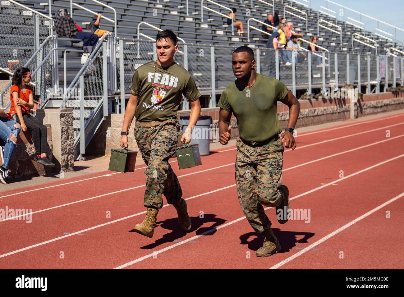 U.S. Marine Corps Lance Cpl. Aaron Davis (right), maintenance data ...