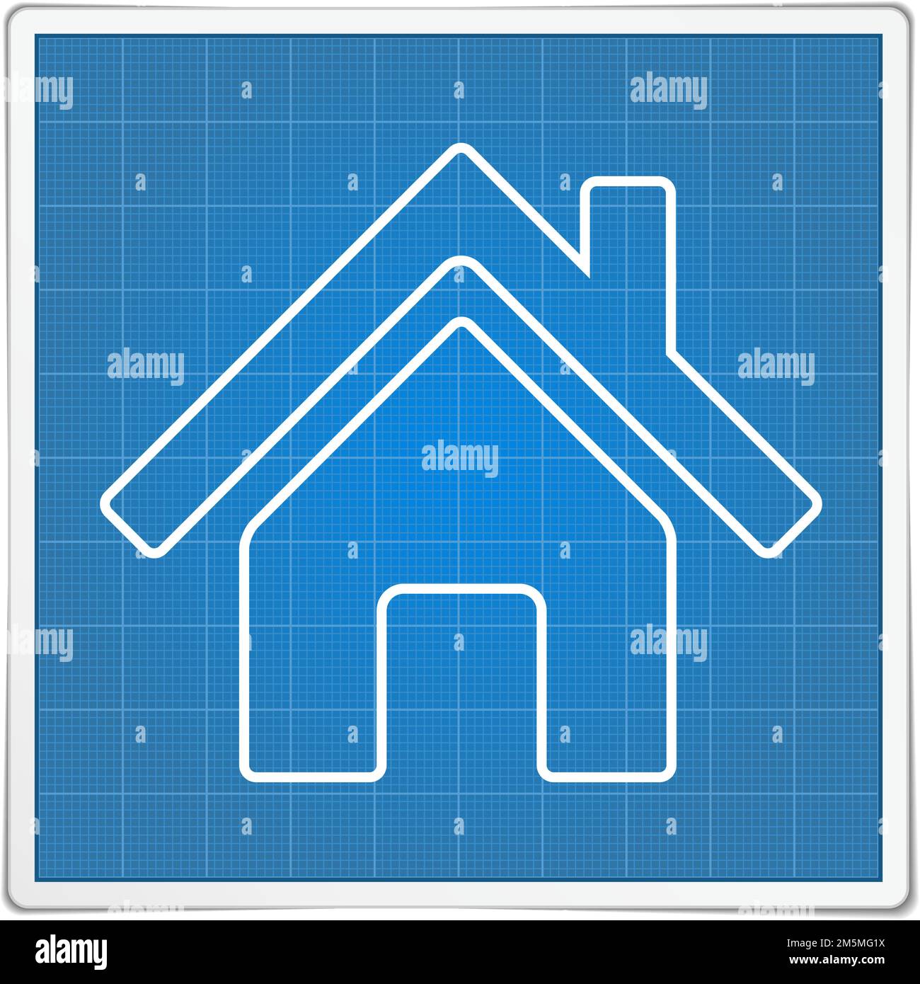Blueprint House Icon, vector eps10 illustration Stock Vector Image ...