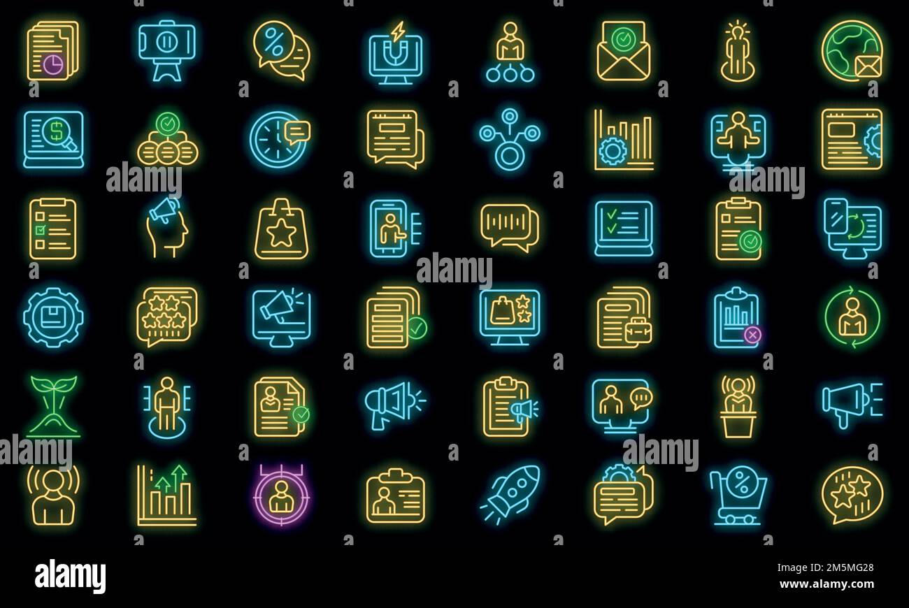 Brand ambassador icon. Outline brand ambassador vector icon neon color ...