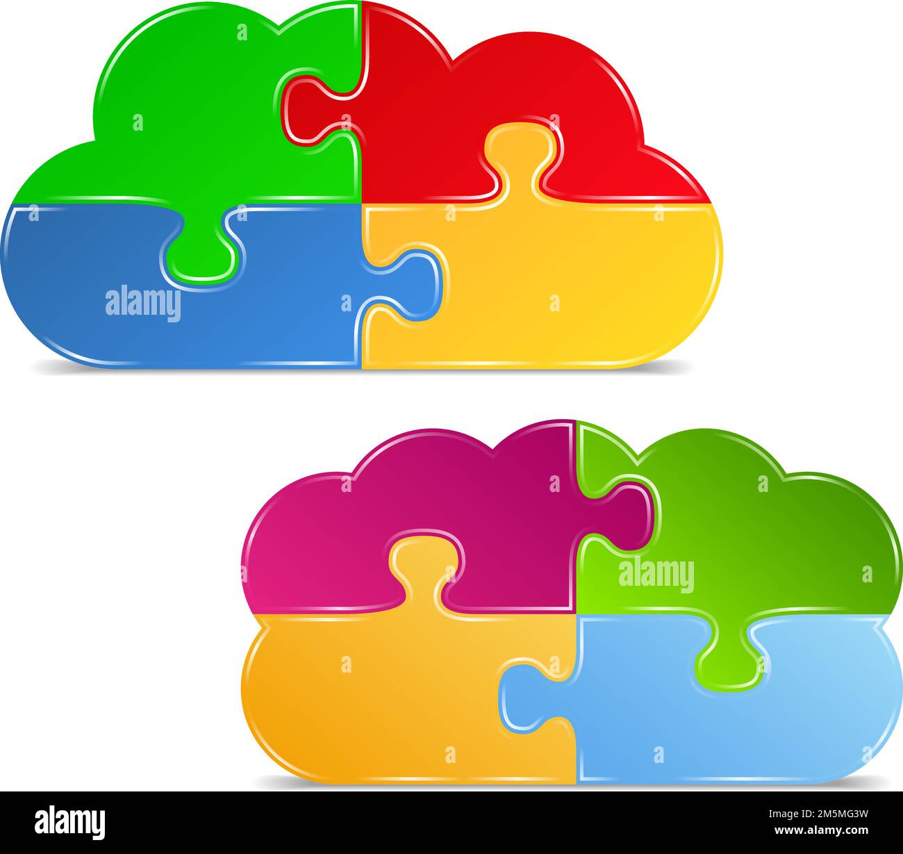 Puzzle clouds, vector eps10 illustration Stock Vector Image & Art - Alamy