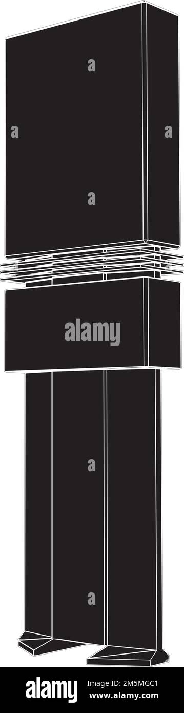 Billboard Outdoor Advertising Construction Vector. Illustration On ...