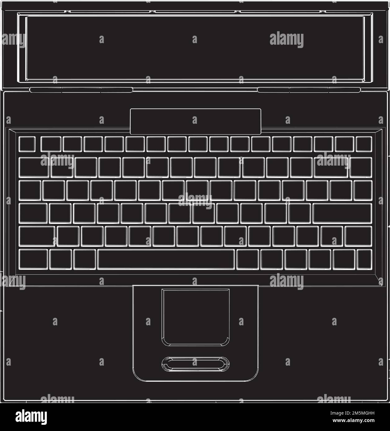 Computer Laptop Vector. Illustration On White Background. A vector ...