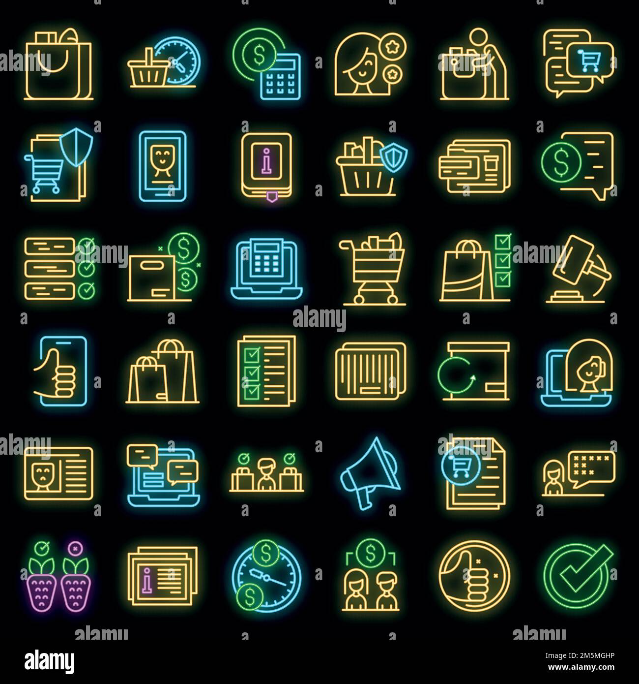 Consumer rights icons set. Outline set of consumer rights vector icons ...
