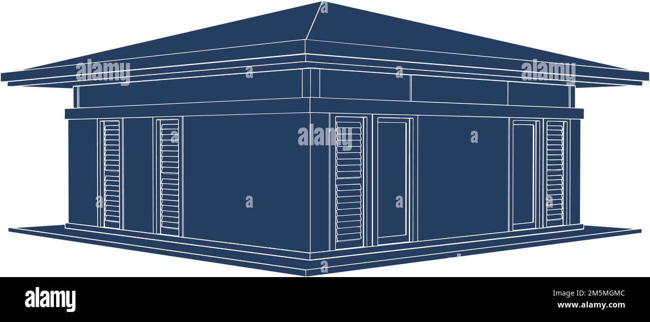 House Building Vector. Illustration On White Background. A vector ...