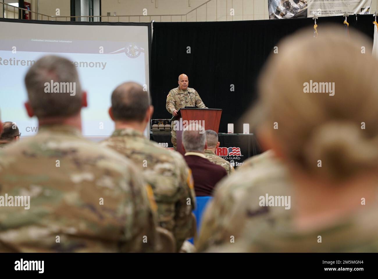 Maj. Gen. John C. Harris Jr., Ohio adjutant general, speaks during the ...