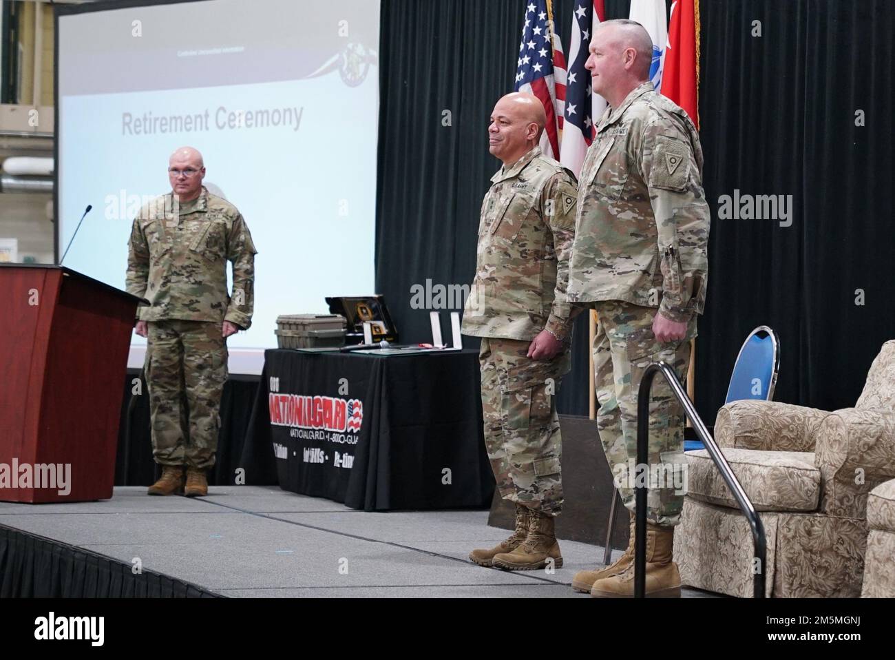 Maj. Gen. John C. Harris Jr. (left), Ohio adjutant general, and Chief ...