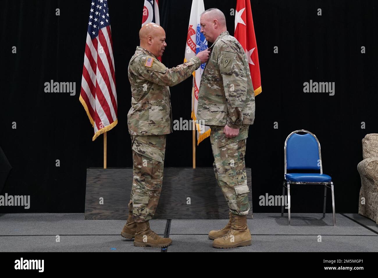 Maj. Gen. John C. Harris Jr. (left), Ohio adjutant general, awards ...