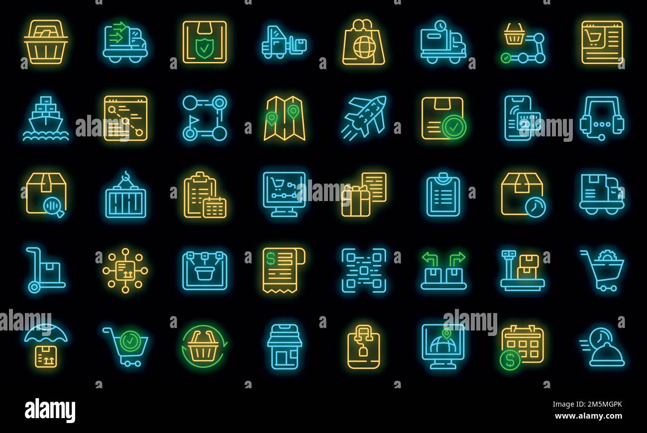 Ordering process icons set. Outline set of ordering process vector ...