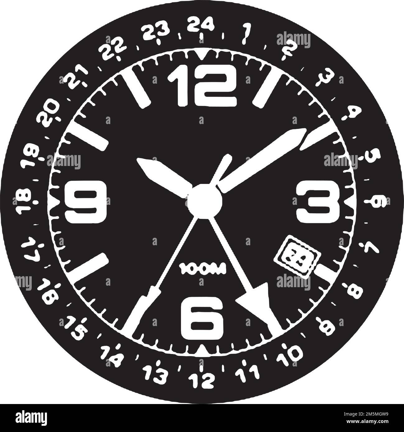 Clock Watch Vector. Illustration On White Background. A vector ...